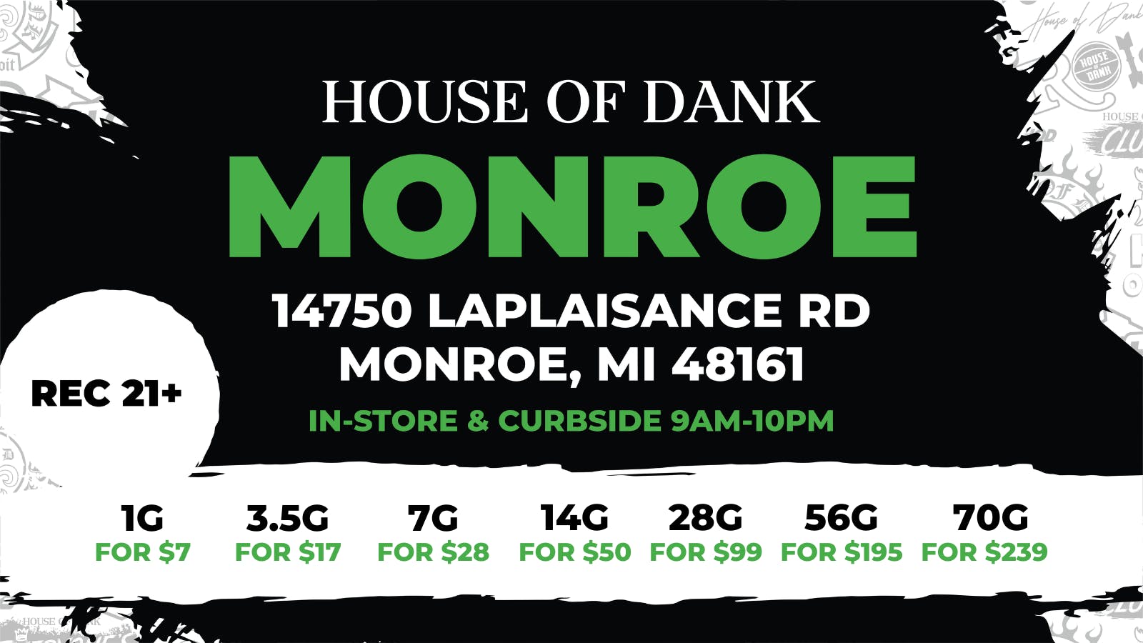 HOUSE OF DANK MONROE REC Info, Menu & Deals - Weed dispensary Monroe ...