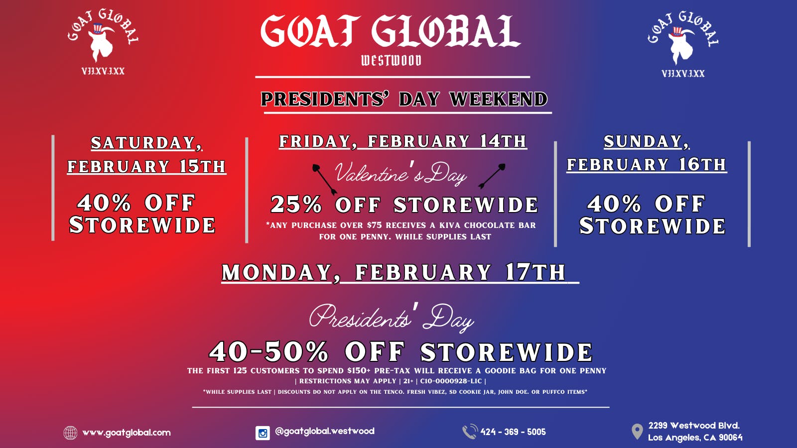 GOAT Global Westwood Info, Menu & Deals - Weed dispensary Los Angeles ...