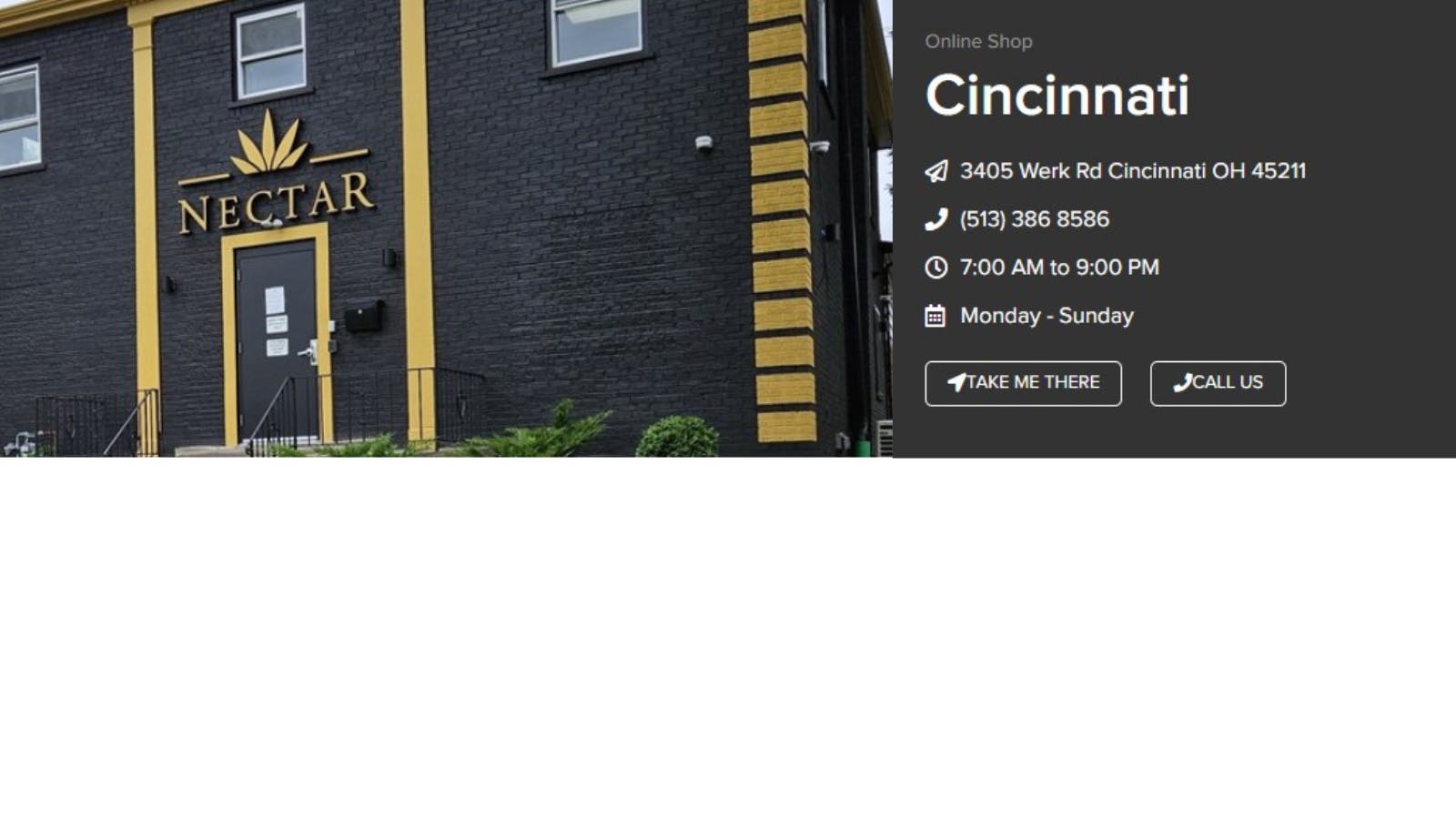 Nectar - Cincinnati Info, Menu & Deals - Weed dispensary Cincinnati, Ohio