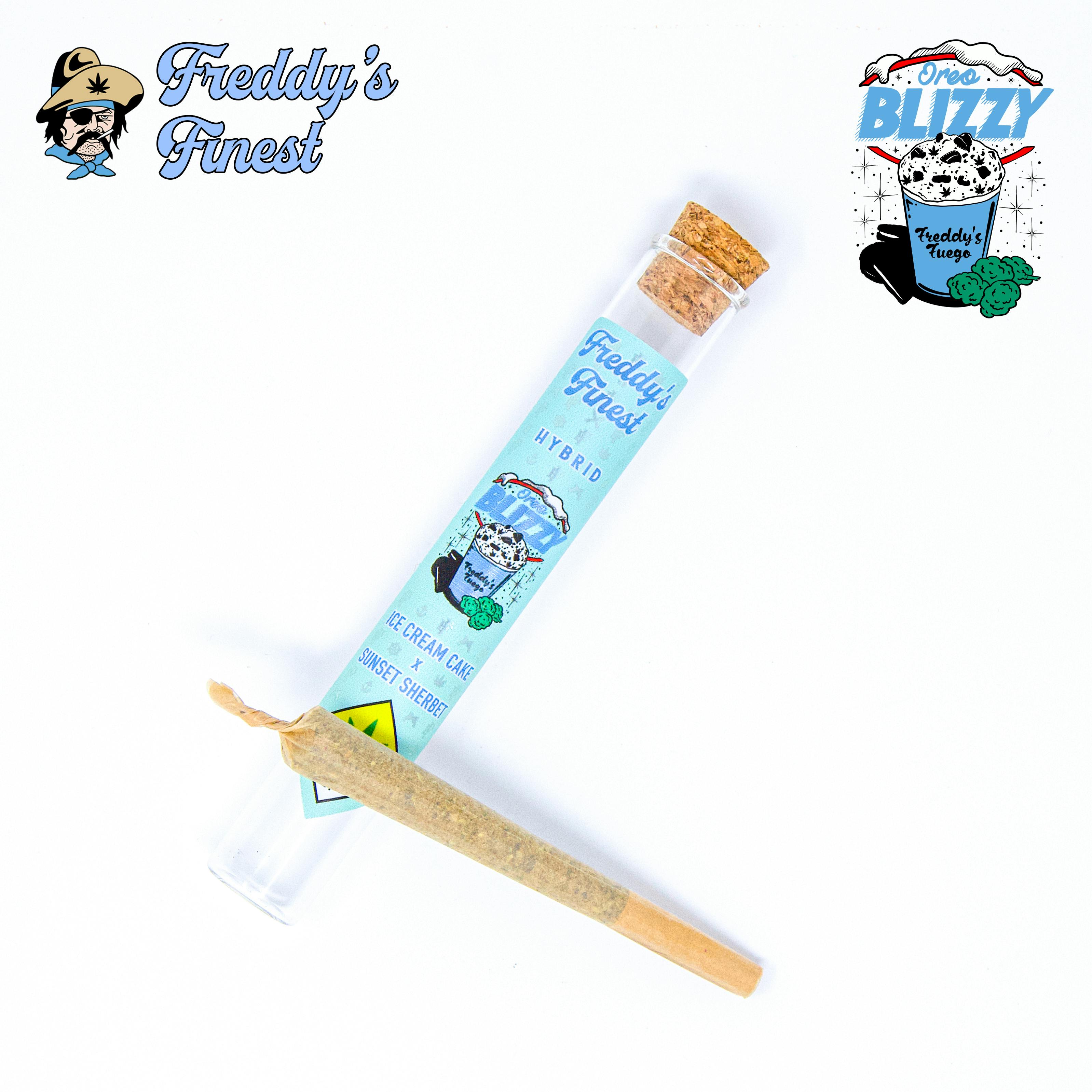 Blizzy 1g Pre-Roll - Freddy's Finest - Freddy's Fuego
