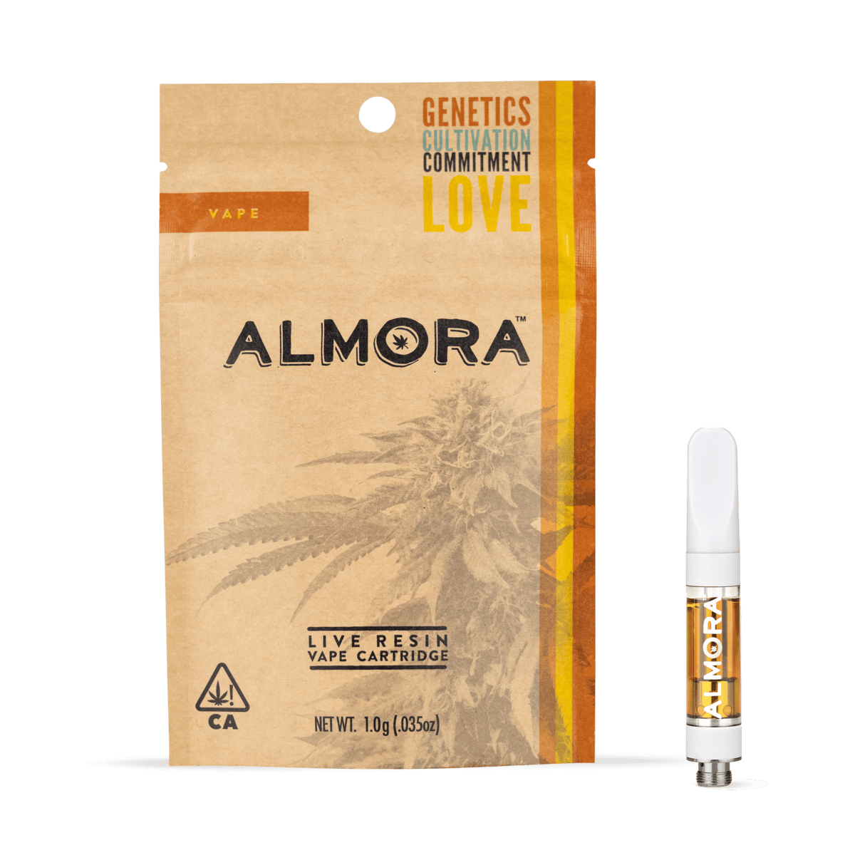 Almora Farm 100% Live Resin Sunshine OG 1g Cartridge | Weedmaps