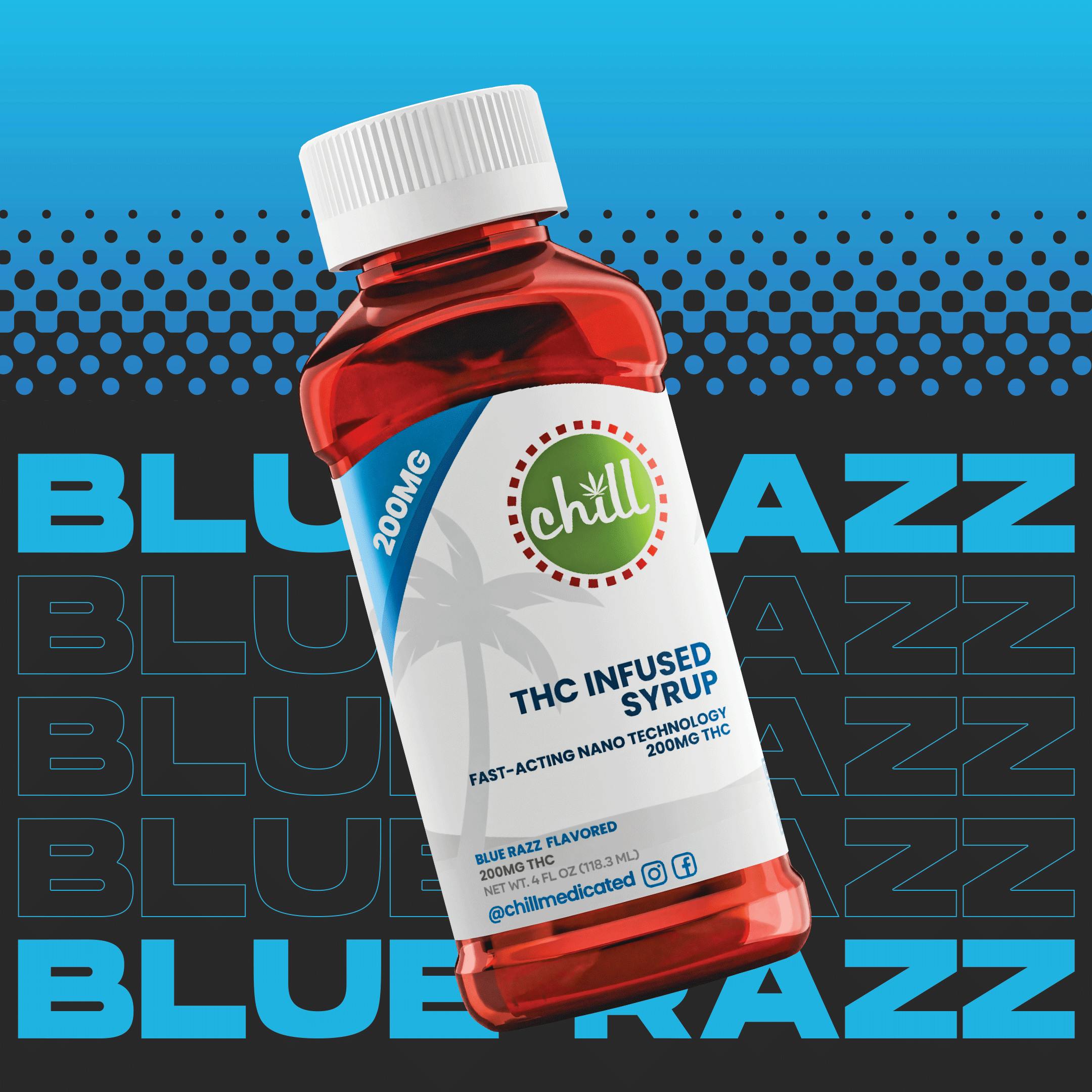 Blue Razz | 200MG THC Syrup | Chill Medicated | MED - Chill Medicated