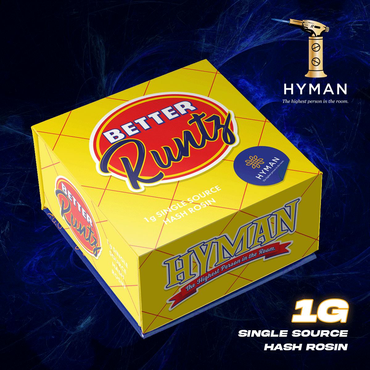 HYMAN Better Runtz | 1G Single Source Hash Rosin | HYMAN | MED | Weedmaps