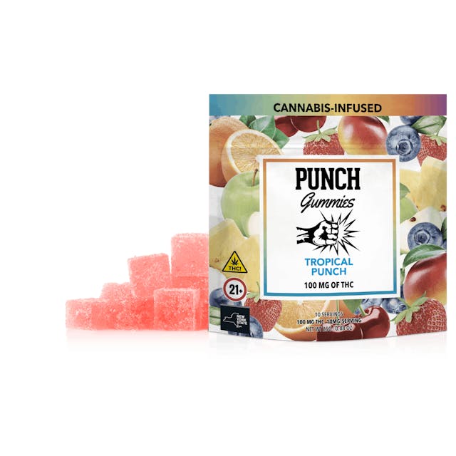 Tropical Punch Gummies 100mg (NY) - Punch Edibles & Extracts Tropical Punch Gummies 100mg (NY) - Punch Edibles & Extracts