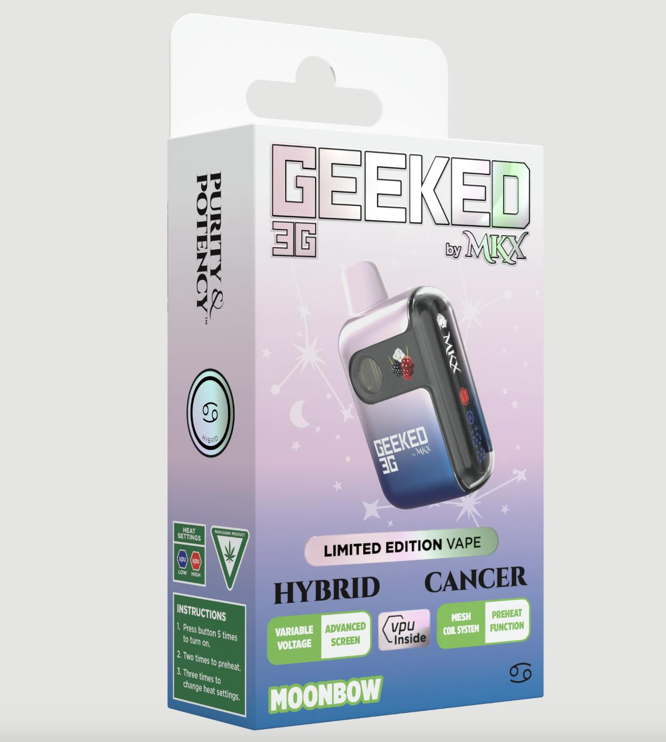 GEEKED 3G Disposable by MKX | Moonbow - MKX Oil Co