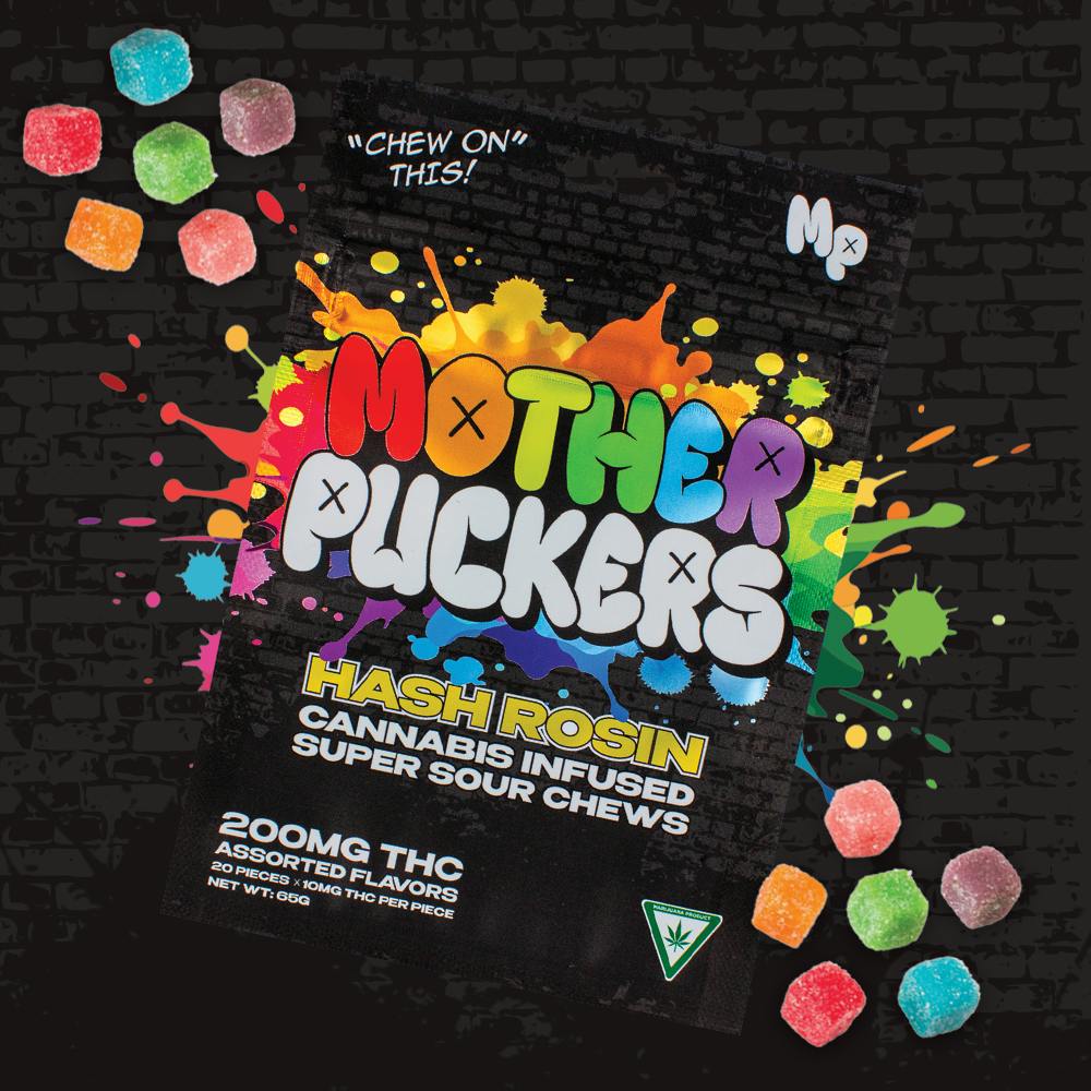 Mother Puckers | Hash Rosin | 200MG | Super Sour Chews - Mother Puckers