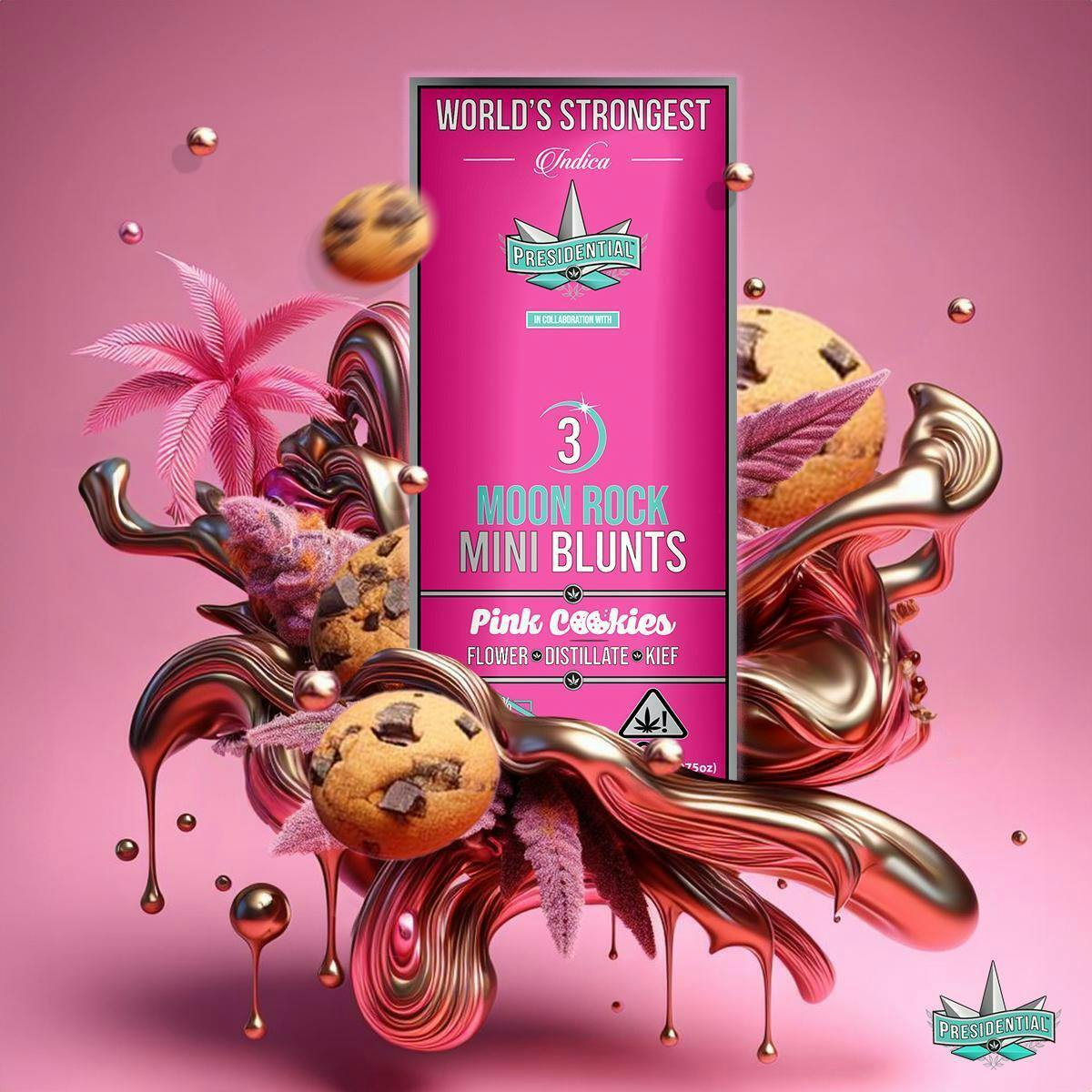 Pee-Wee Moon Rock Mini Blunts - Pink Cookies | 2.1g - Presidential