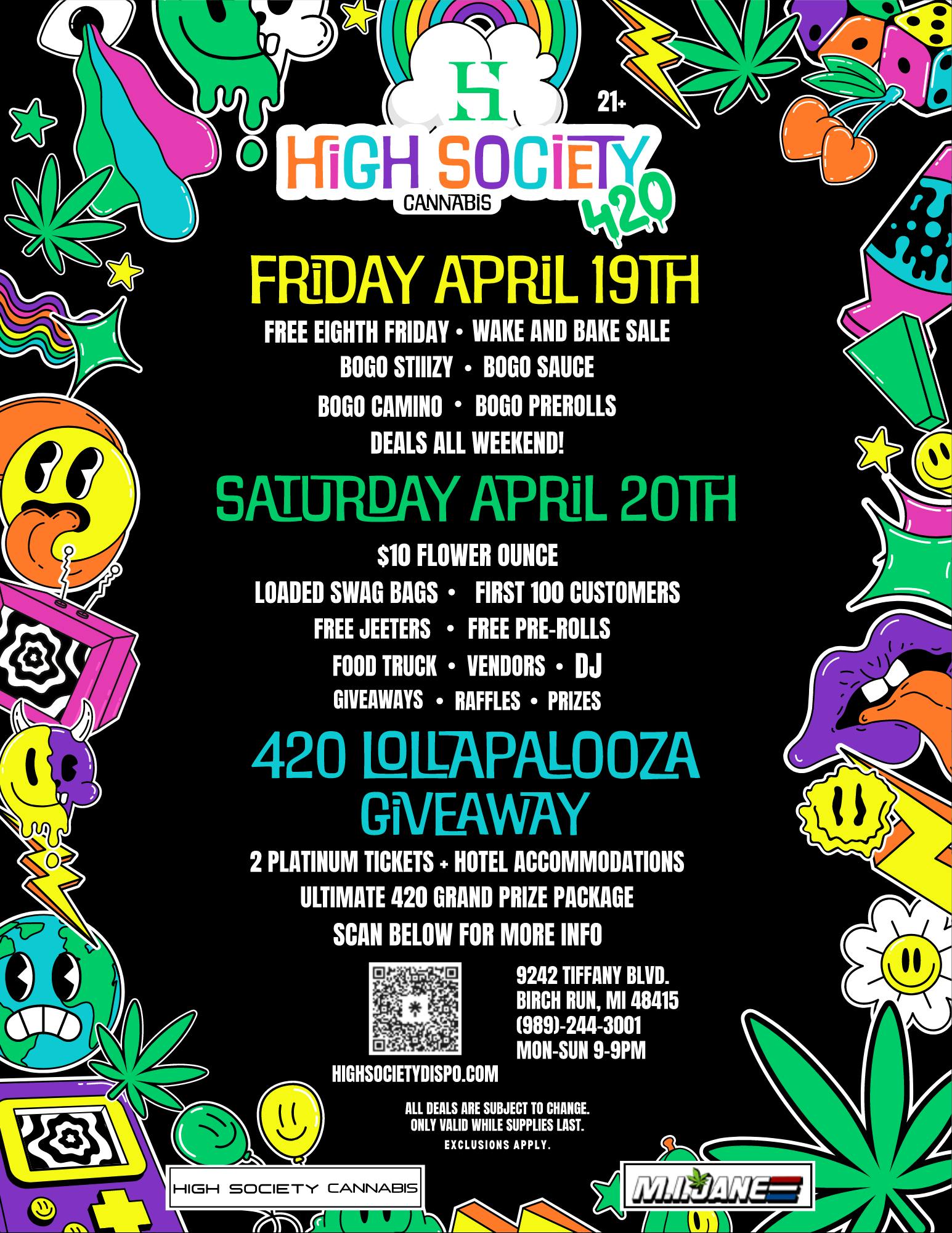 High Society Weed Dispensary Outer Birch Run Info, Menu & Deals - Weed ...