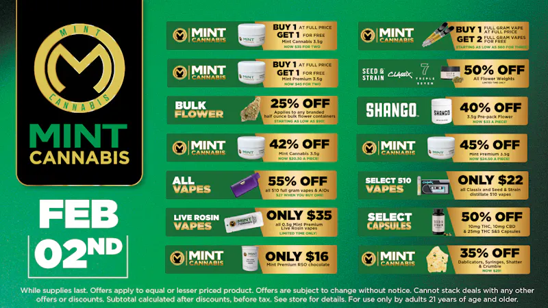 2.2.26 Mint Cannabis Deals! at Cannabist Orlando | Weedmaps