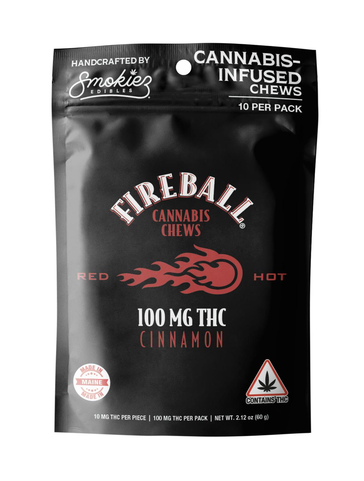 Smokiez Edibles Fireball Whisky® 100mg THC Distillate Cannabis Gummies ...