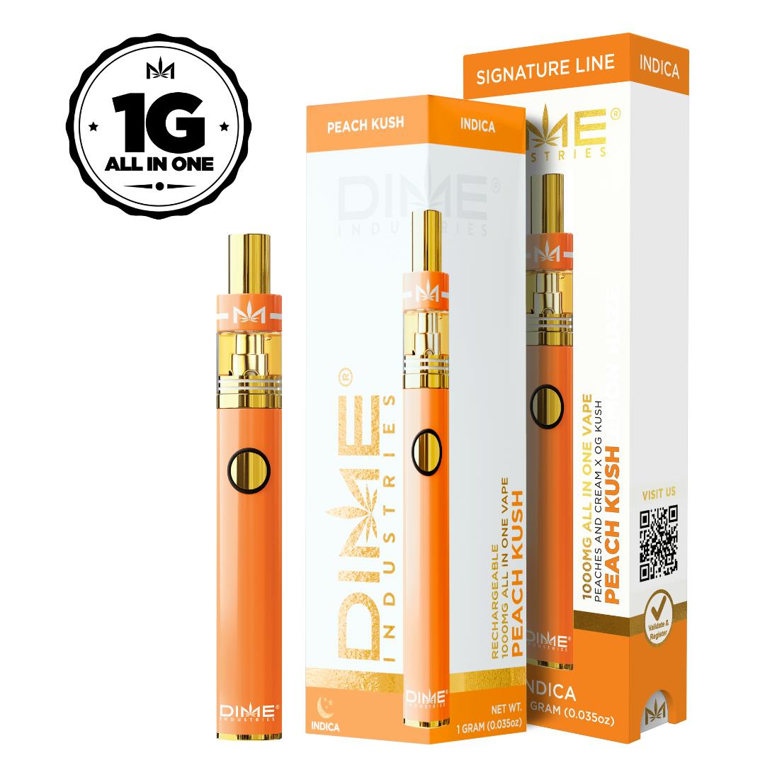 Peach Kush 1000mg All in One Device - Dime Industries