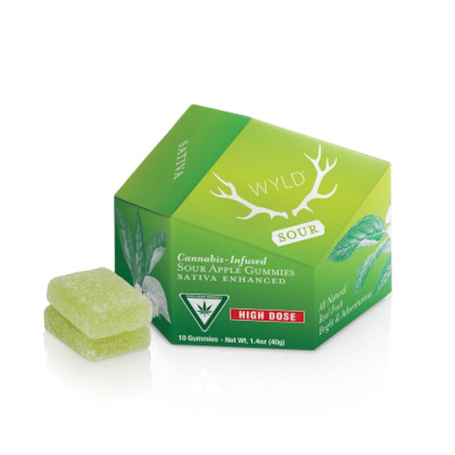 *HIGH DOSE* Sour Apple Sativa Enhanced Gummies | MI - WYLD *HIGH DOSE* Sour Apple Sativa Enhanced Gummies | MI - WYLD
