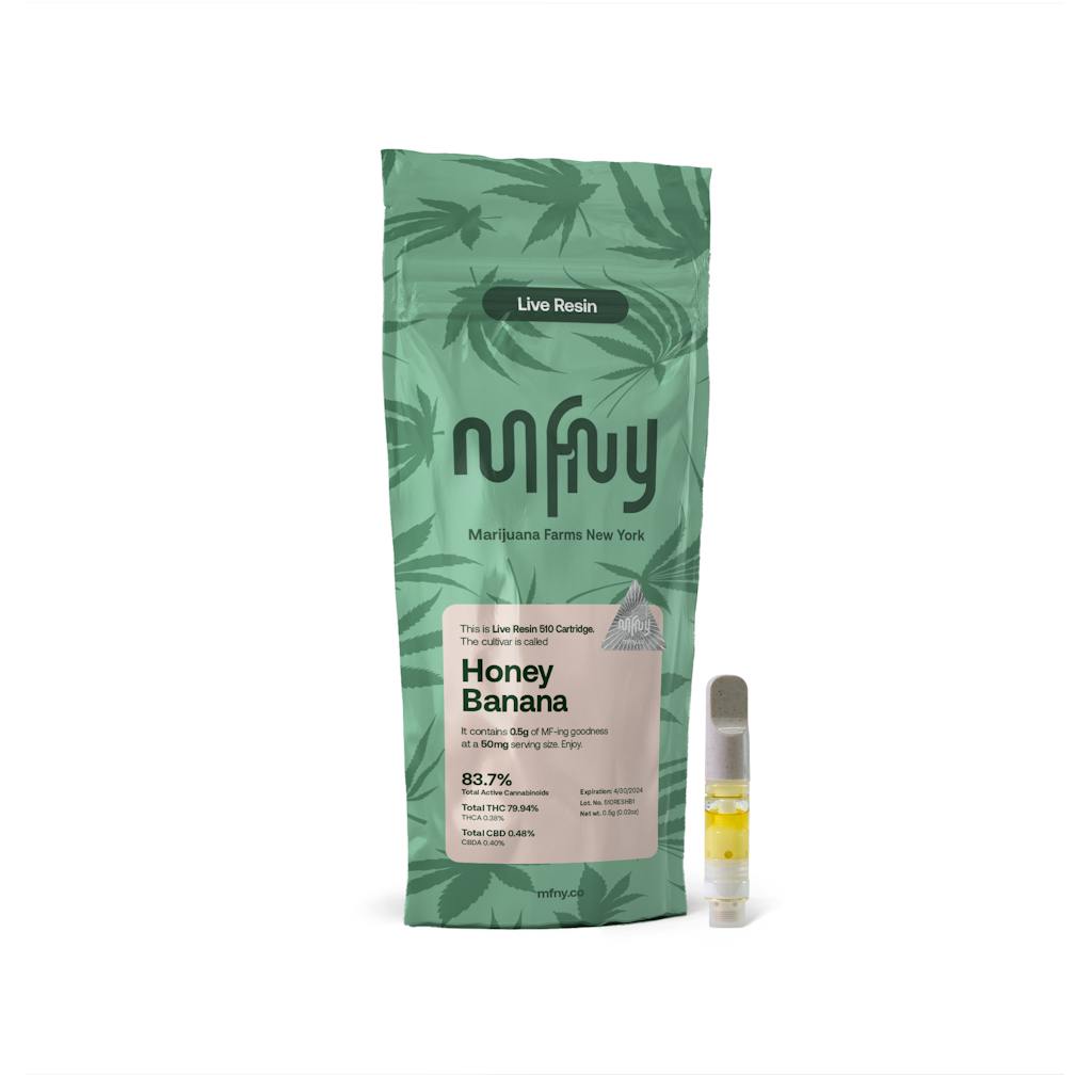 Honey Banana Live Resin 510 Cart Vape | 0.5g - MFNY Honey Banana Live Resin 510 Cart Vape | 0.5g - MFNY