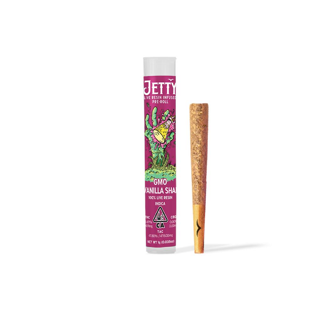 GMO x Vanilla Shake Pre-Roll Live Resin Infused 1g - Jetty Extracts GMO x Vanilla Shake Pre-Roll Live Resin Infused 1g - Jetty Extracts