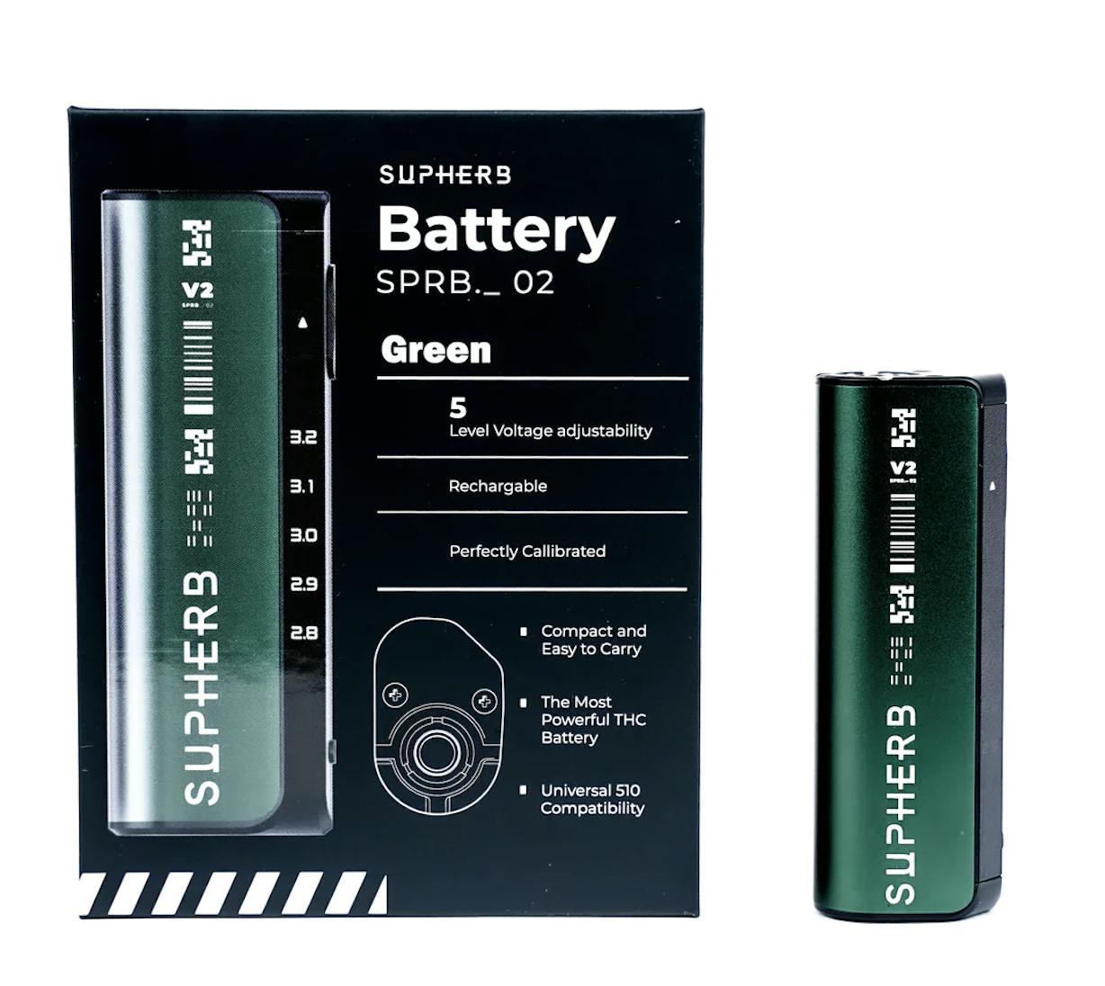 Supherb Supherb - Battery V2 Green | Weedmaps