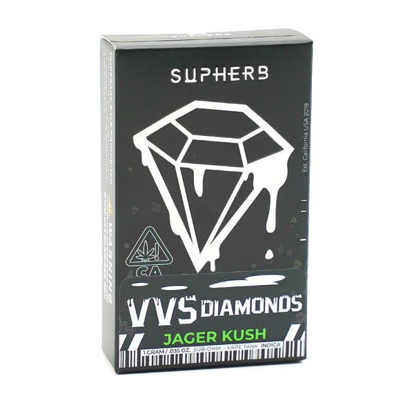 Supherb - Jager Kush Indica VVS Diamonds Cartridge 1g - Supherb Technology