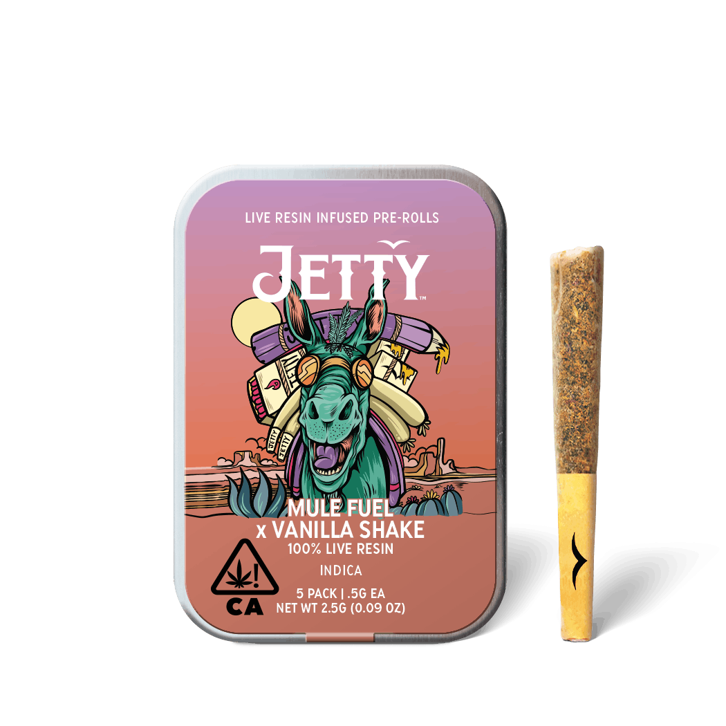 Mule Fuel x Vanilla Shake Live Resin Infused Pre-Roll 5 Pack (2.5g ...