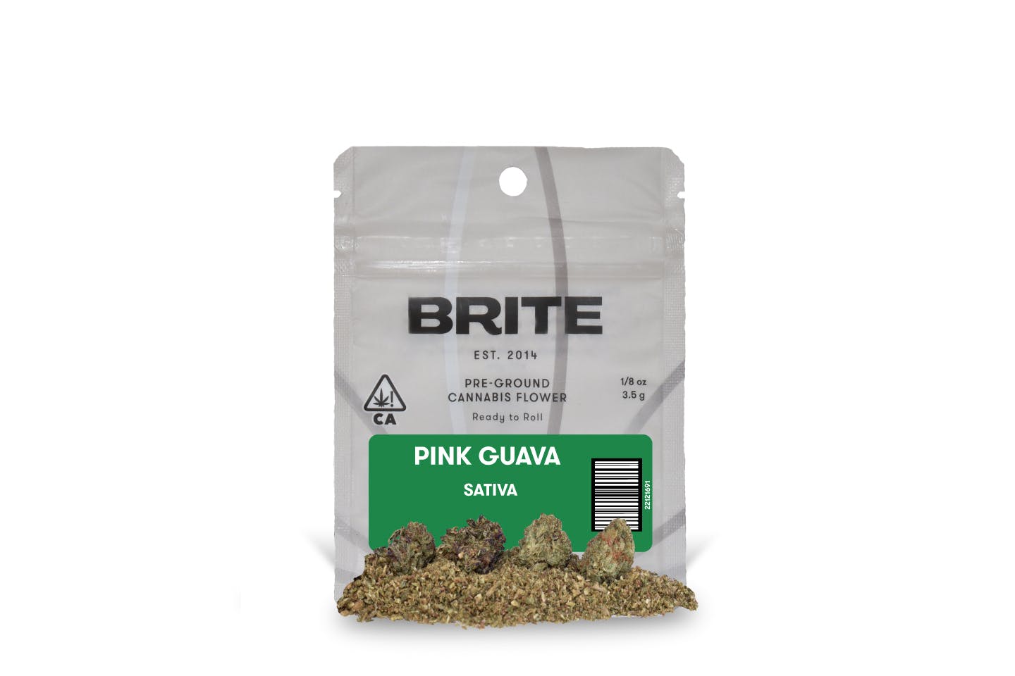BRITE Pre-Ground Flower (3.5g) - S - Pink Guava - Brite Labs