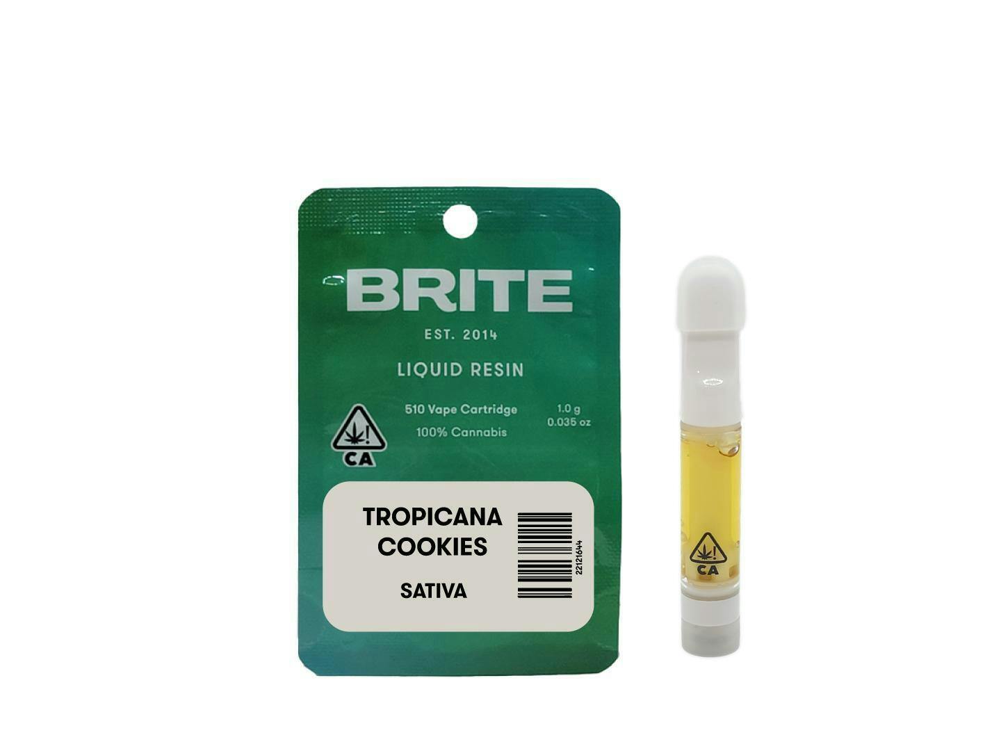 BRITE Liquid Resin Cartridge (1g) - Sativa - Tropicana Cookies - Brite Labs