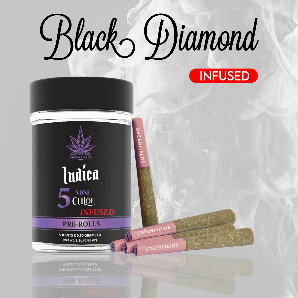 Black Diamond - THCa Diamond Infused Mini Pre-Rolls | 5-Pack (2.5g ...