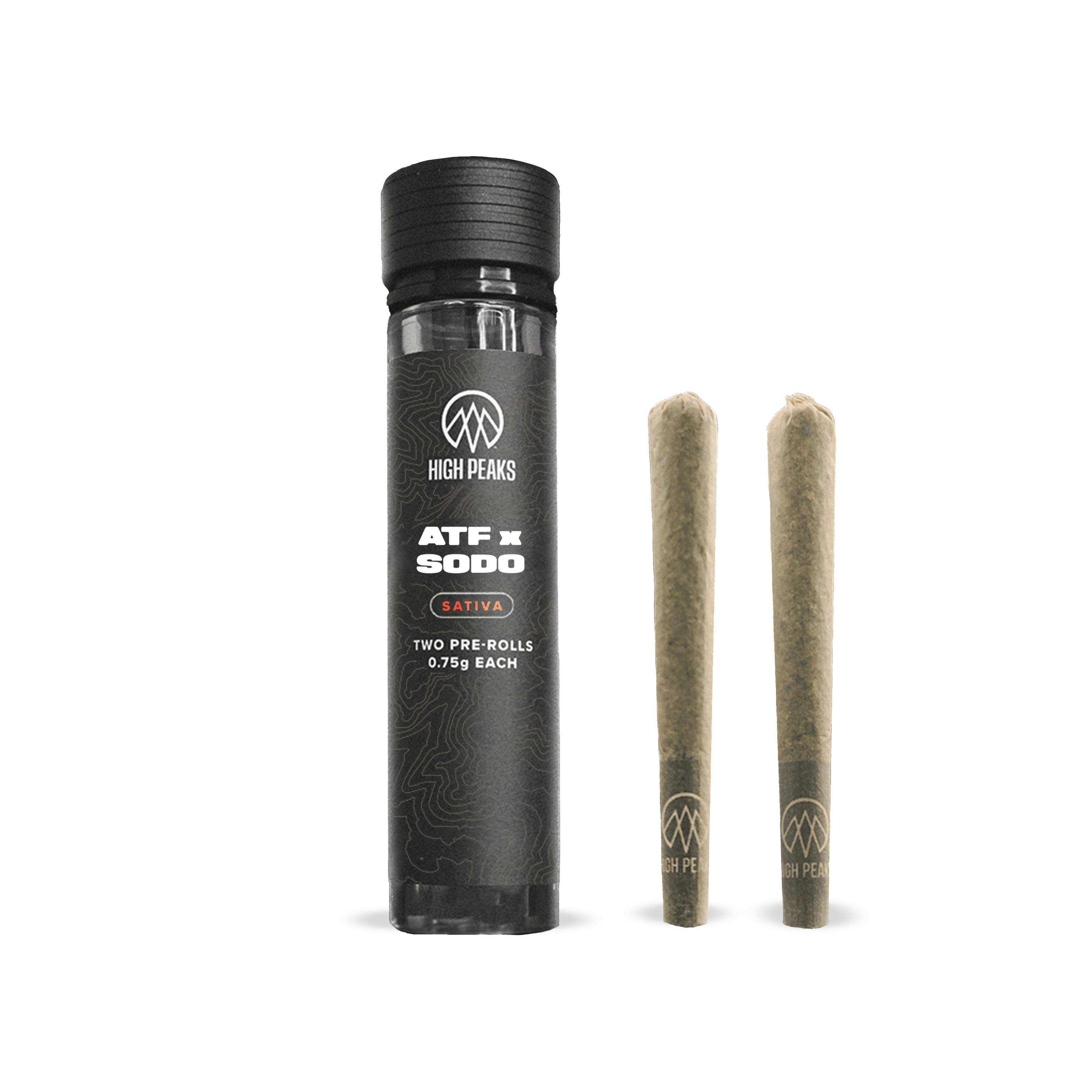 ATF x SODO | Sativa | 2-Pack Pre-Rolls | 0.75g Each - High Peaks