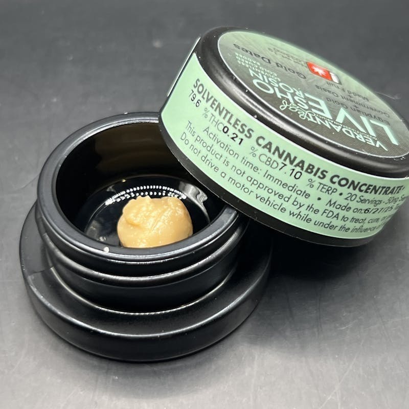 Verdant Leaf | Gold Dates | 1g Live Rosin - Verdant Leaf Farms