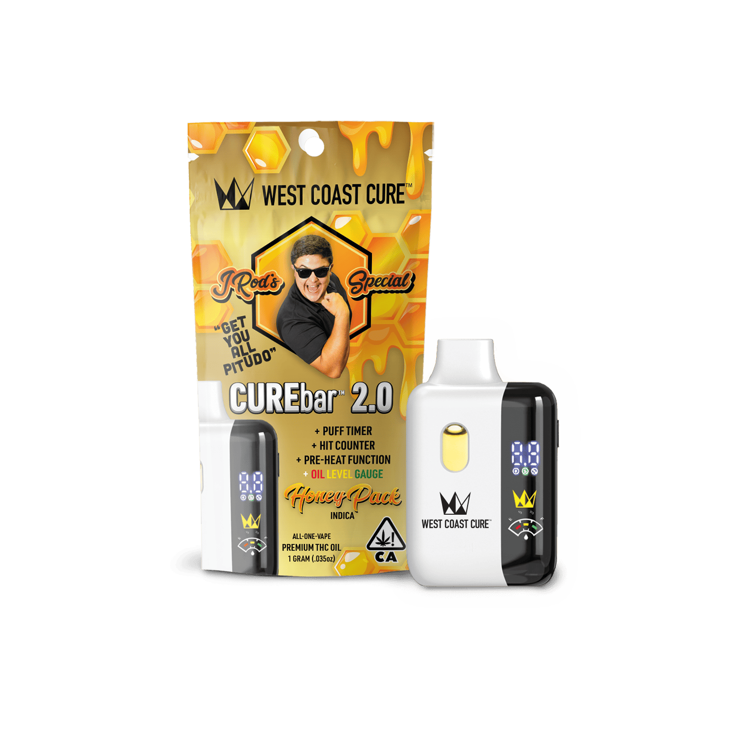JRod Special Honey Pack - 1G CUREbar 2.0 AIO - West Coast Cure