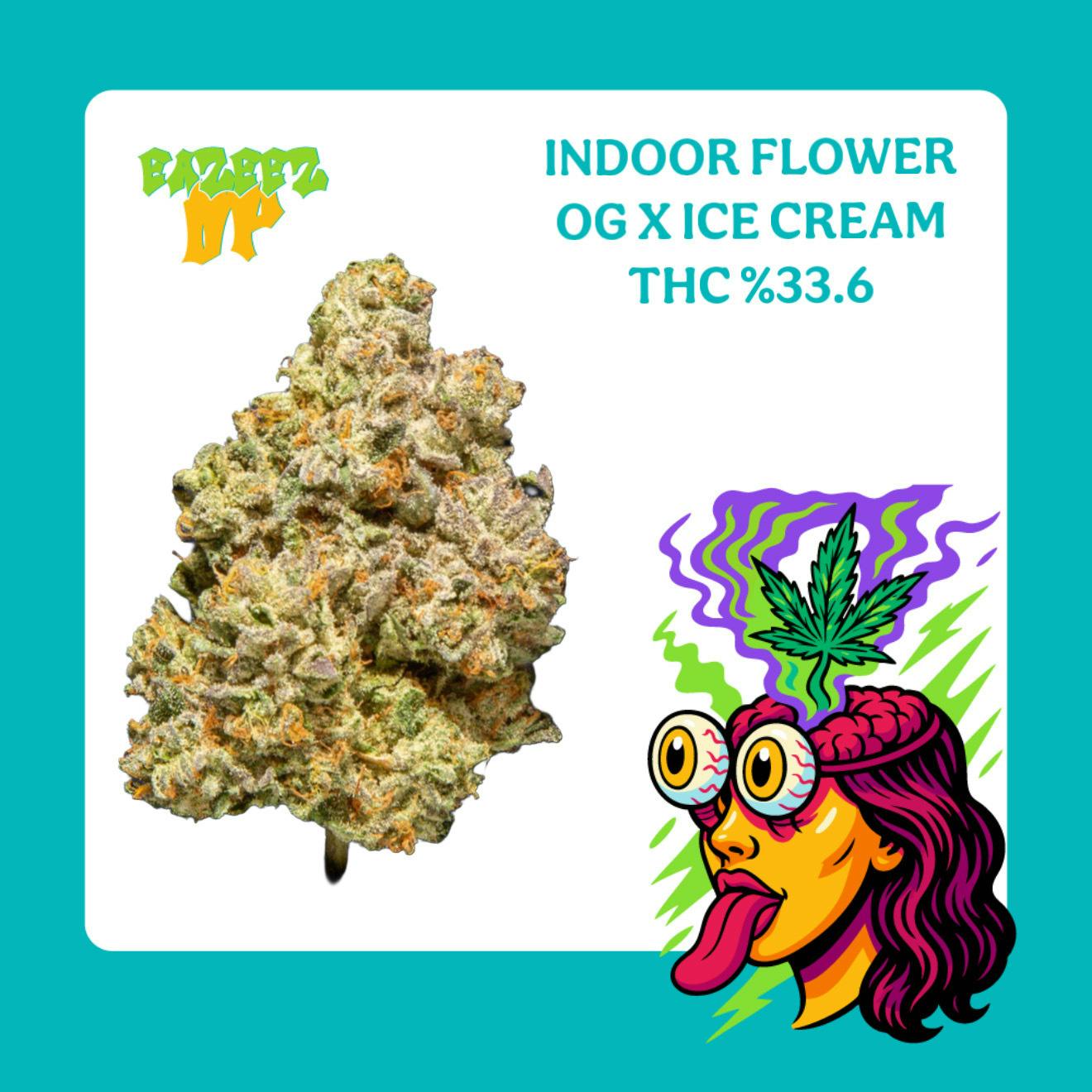 OG X Ice Cream - Top Premium - New Drop- (3.5g-1/8oz) - Hybrid - EAZEEZ UP