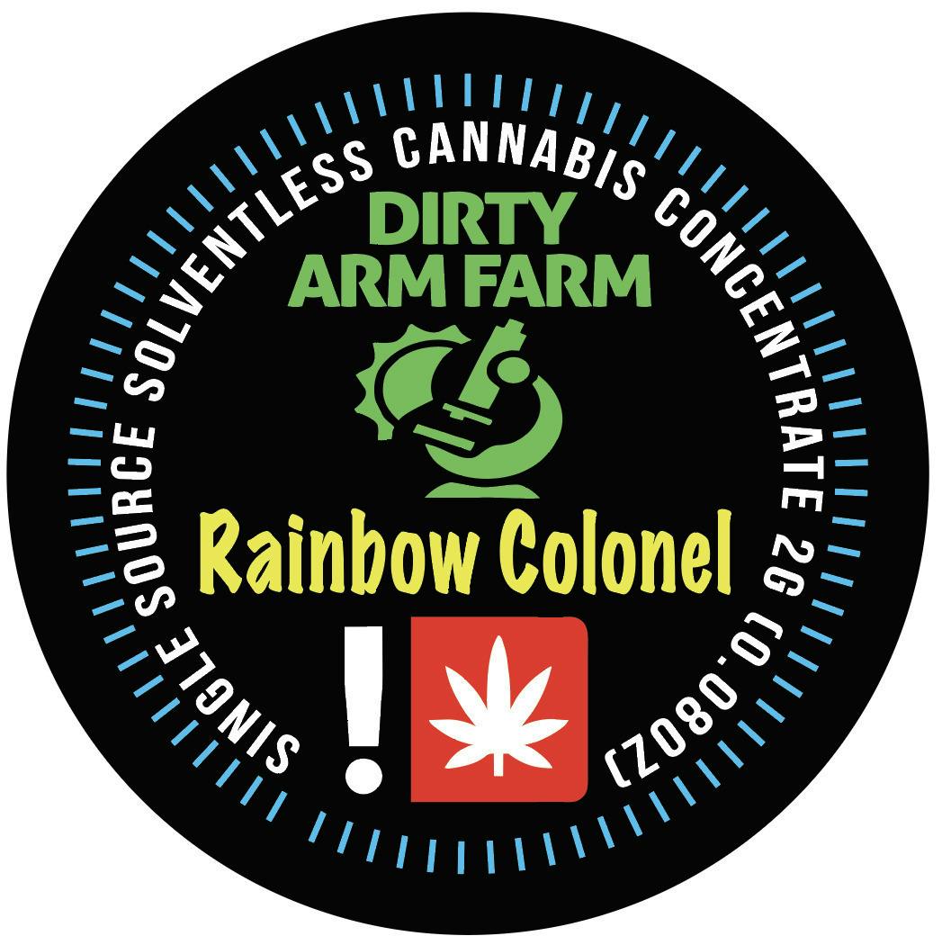 Rainbow Colonel | Solventless | Rosin | 2g - Dirty Arm Farm