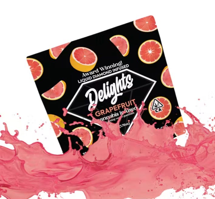Grapefruit Delights Gummies | Liquid Diamond | 100mg | 10ct | 10mg/ea ...