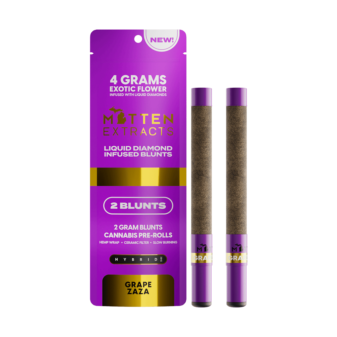 Mitten Extracts Grape Zaza Infused Blunts | 4g - Mitten Extracts