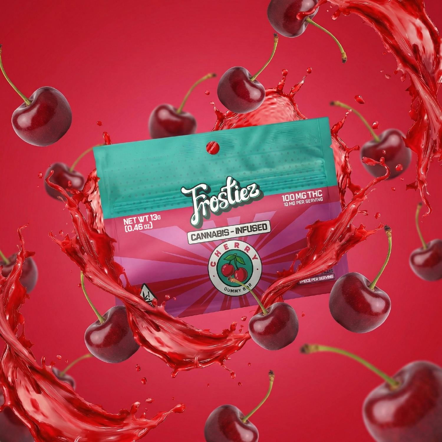 Cherry Gummy Bar - 100mg - Frostiez